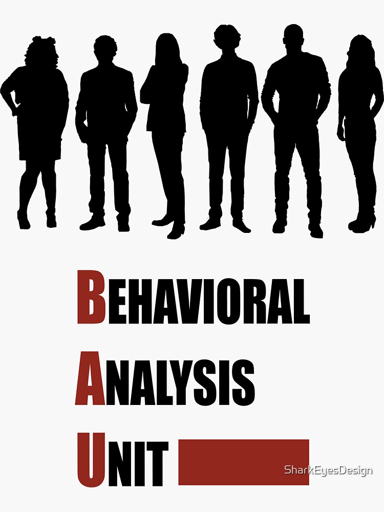 "Criminal Minds BAU" Sticker for Sale by SharkEyesDesign | Redbubble