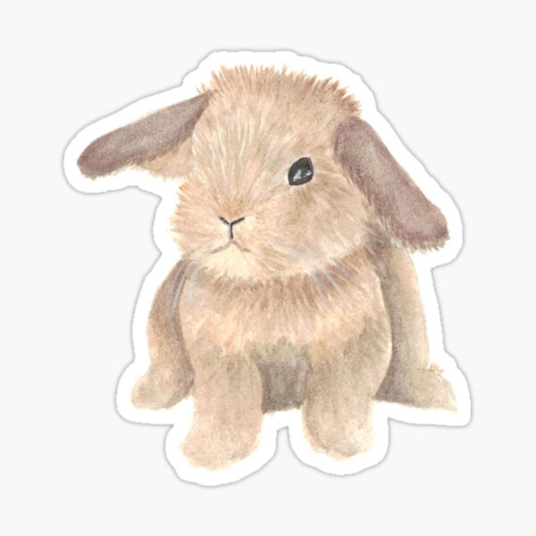 "Bunny Watercolour " Sticker for Sale by Brittany1107 | Redbubble