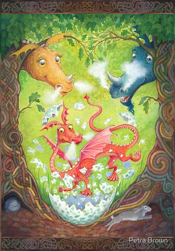 "A Dragon is Born" by Petra Brown | Redbubble