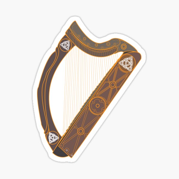 "Medieval Harp" Sticker for Sale by HautCheetos | Redbubble