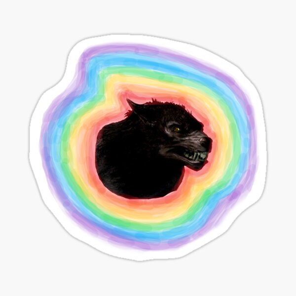 "Skyrim Rainbow Werewolf" Sticker for Sale by -Alice-R- | Redbubble