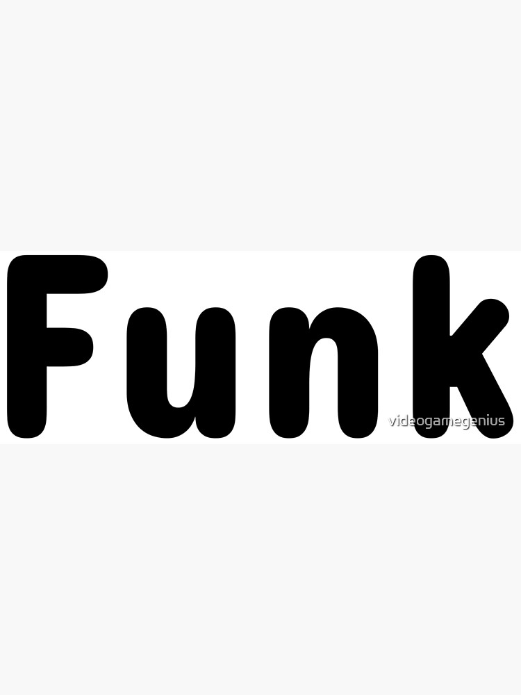 "Funk Word Logo" Poster for Sale by videogamegenius | Redbubble