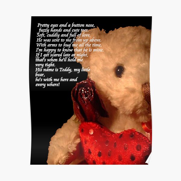 "Teddy Poem ©" Poster by Eastsider | Redbubble