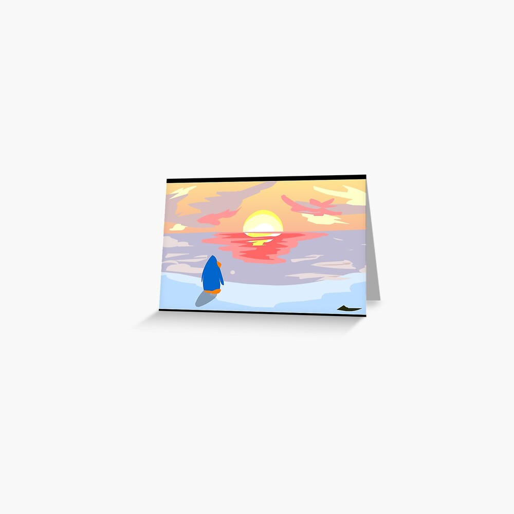 "Club Penguin Sunset Painting" Poster for Sale by Jttyzzle | Redbubble