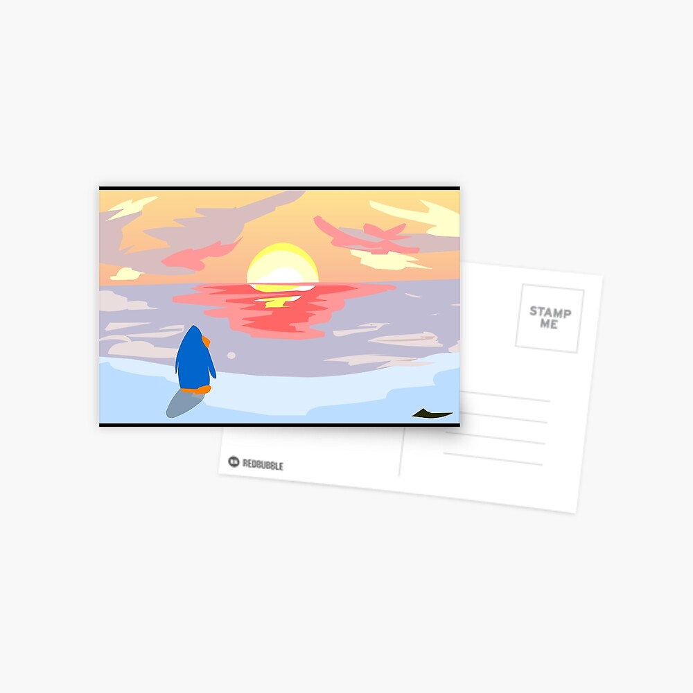 "Club Penguin Sunset Painting" Poster for Sale by Jttyzzle | Redbubble