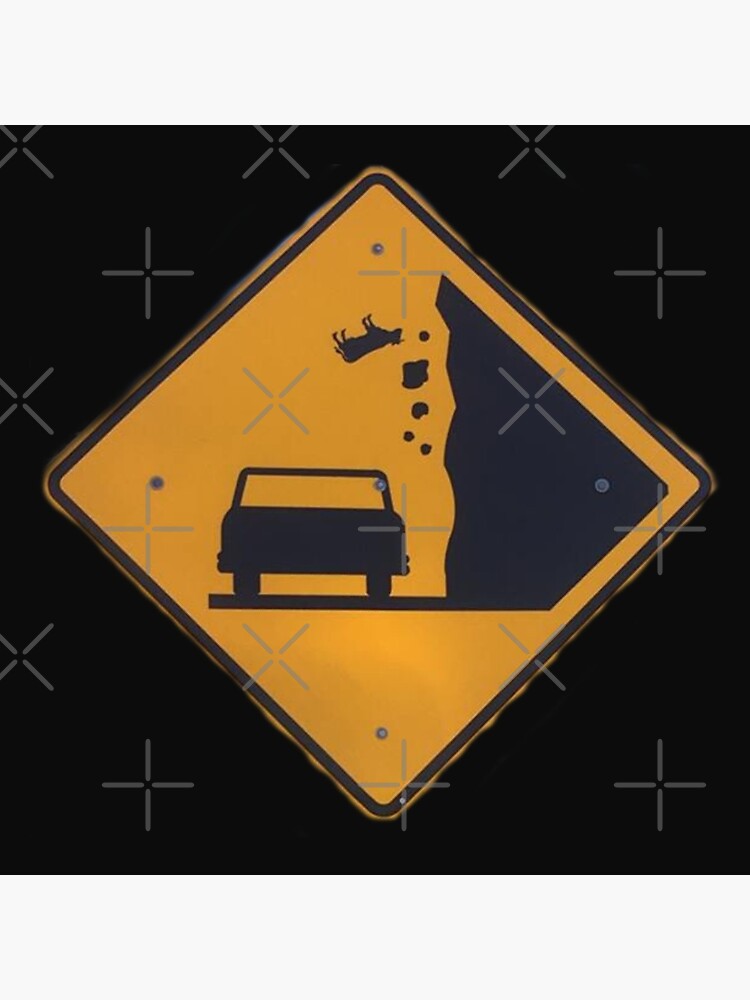 "Kern River Canyon Falling Cow Sign" Poster by KrazyDazey | Redbubble