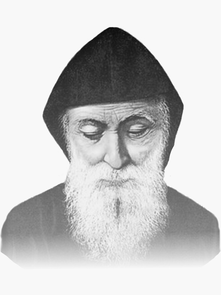 "Saint Charbel" Sticker for Sale by alinerope | Redbubble