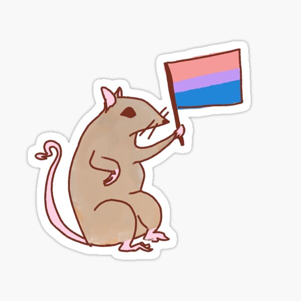 "Bi Pride Rat" Sticker for Sale by HoneyDeer | Redbubble