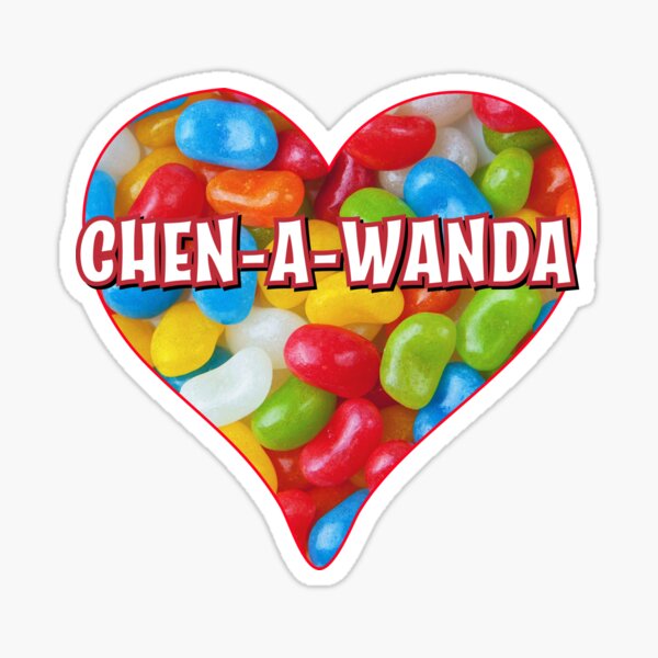 "Chen-a-wanda CANDY HEART sticker" Sticker for Sale by dddesignsnj ...