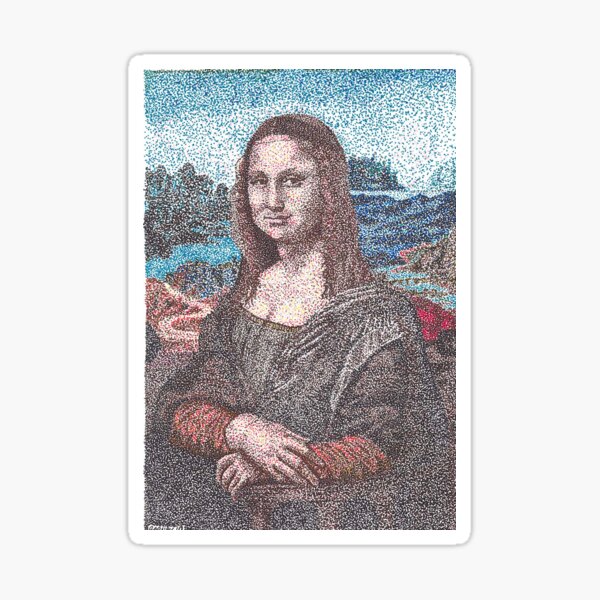 "Mona Lisa" Sticker by Yenrab | Redbubble