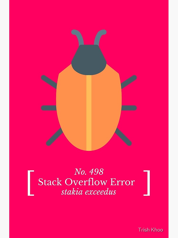 "Stack Overflow" Poster for Sale by hogfish | Redbubble