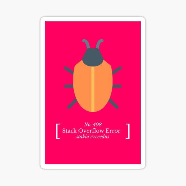 "Stack Overflow" Sticker for Sale by hogfish | Redbubble