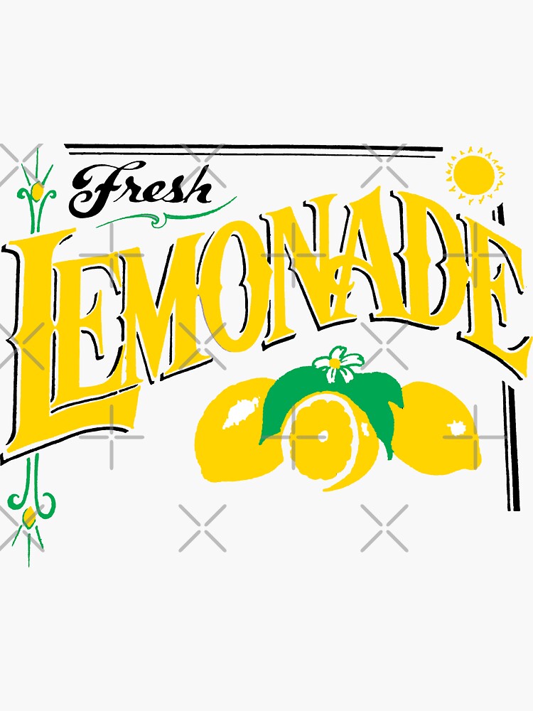 "Retro Fresh Lemonade Sign" Sticker for Sale by tnewton69 | Redbubble