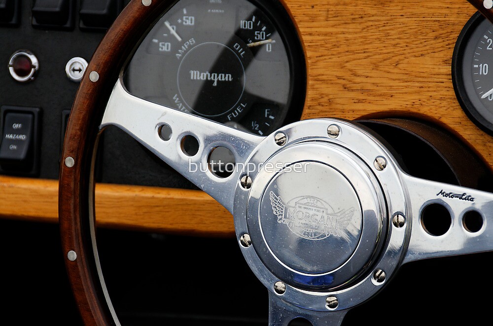 "Morgan +4 dashboard & steering wheel" by David Carton | Redbubble