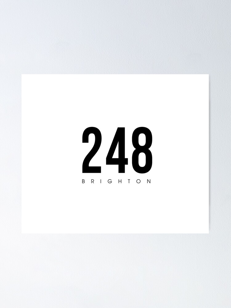 "Brighton, MI - 248 Area Code" Poster for Sale by CartoCreative | Redbubble