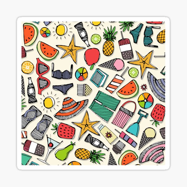 "beach fun pearl" Sticker for Sale by scrummy | Redbubble
