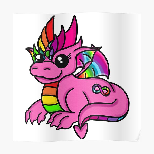 "Neurodivergent dragon " Poster for Sale by DeLovrly | Redbubble