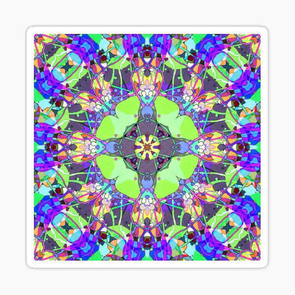 "Abstract Symmetry Pattern" Sticker by perkinsdesigns | Redbubble