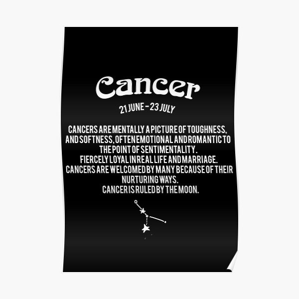 "Cancer Star Sign" Poster for Sale by TeeShells | Redbubble