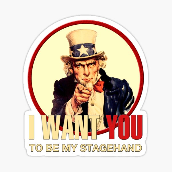 "I want you to be my stagehand(uncle sam)" Sticker for Sale by troni ...
