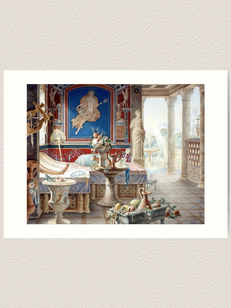 "Félix Duban Architectural Fantasy in the Style of Pompeii" Art Print ...