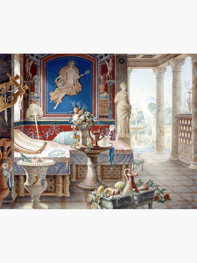 "Félix Duban Architectural Fantasy in the Style of Pompeii" Art Print ...