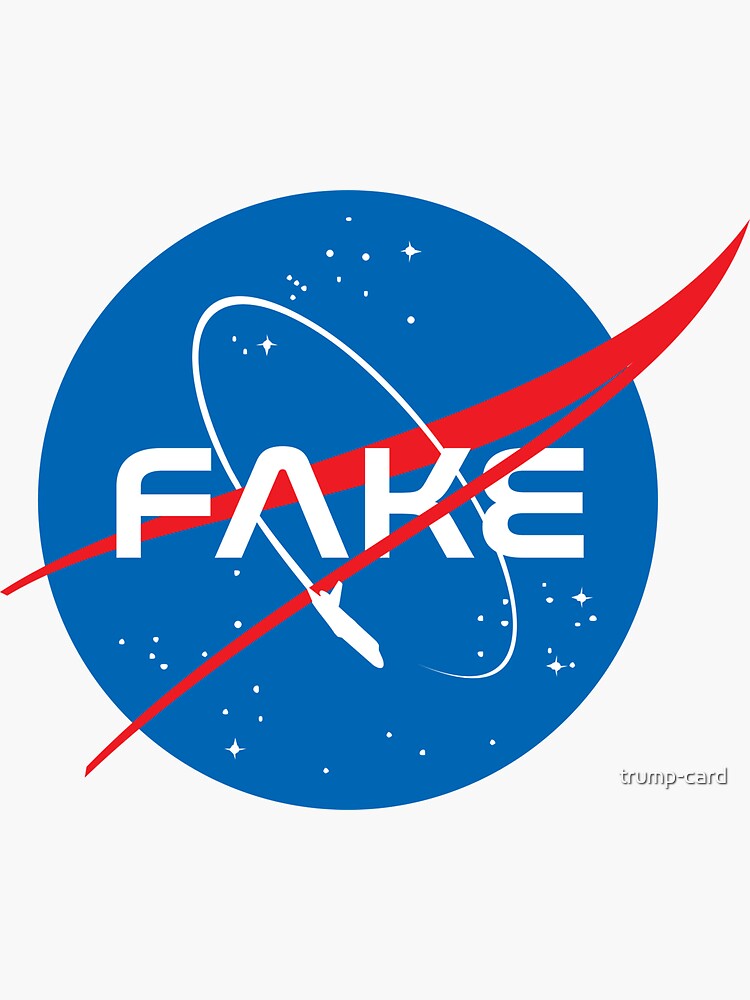 "NASA FAKE LOGO MERCH" Sticker for Sale by trump-card | Redbubble