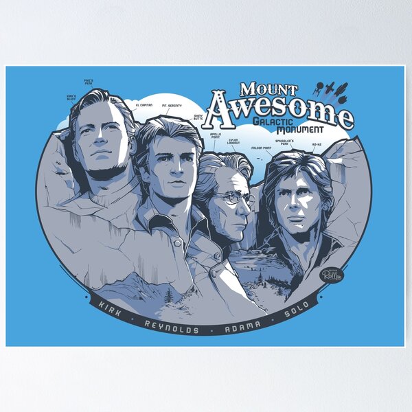 "Mt. Awesome" Poster for Sale by RibMan | Redbubble