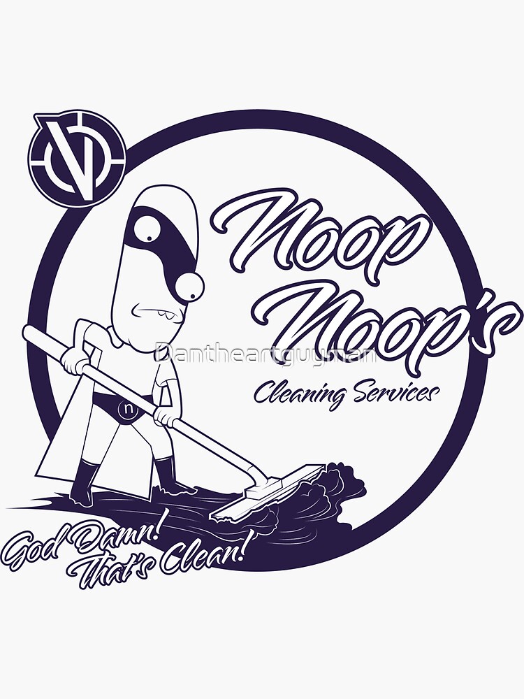 "Noop Noop's Cleaning Services" Sticker for Sale by Dantheartguyman ...