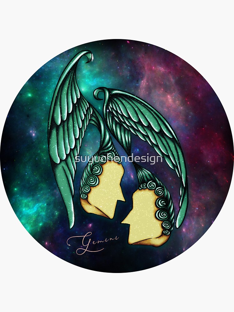 "Horoscope Gemini Sticker" Sticker for Sale by suyuchendesign | Redbubble
