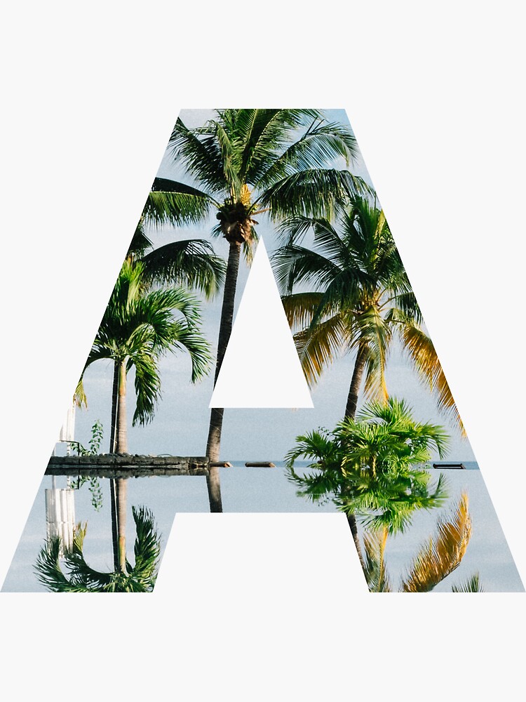 "Tropical Alpha Sticker Sticker" Sticker for Sale by carlyl97 | Redbubble