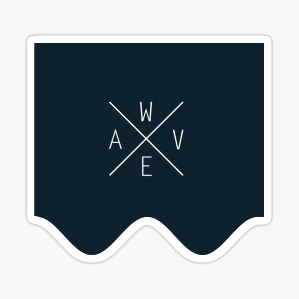 "WAVE - Graphic Design" Sticker for Sale by lumos19studio | Redbubble