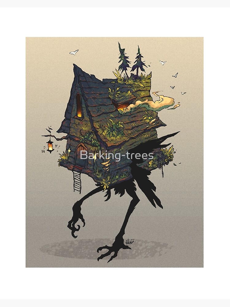 Baba Yaga 8x10 print Art & Collectibles Pen & Ink Drawing ...