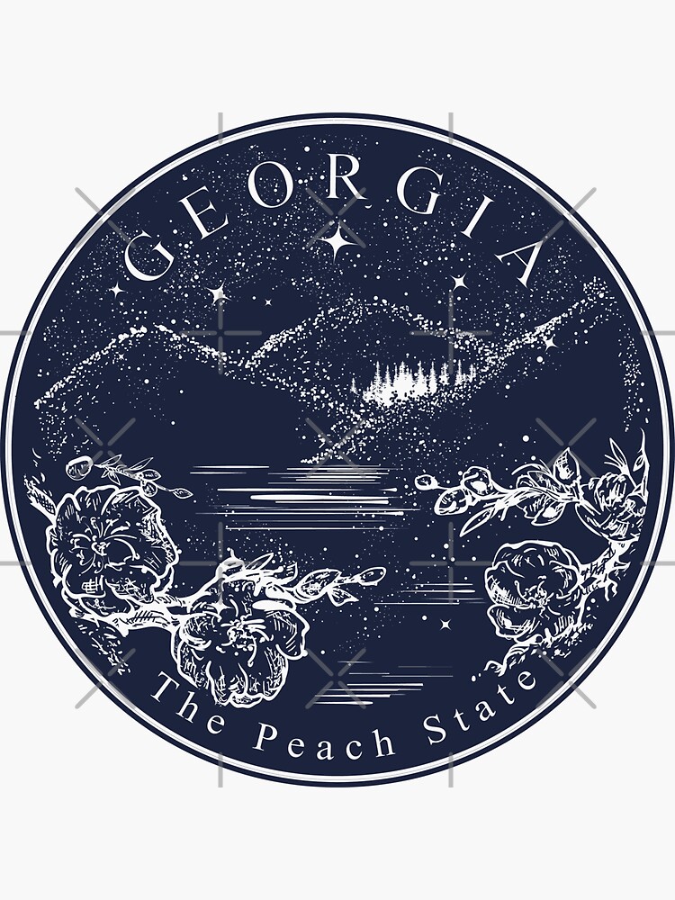 "Georgia. The peach state" Sticker for Sale by intueri | Redbubble