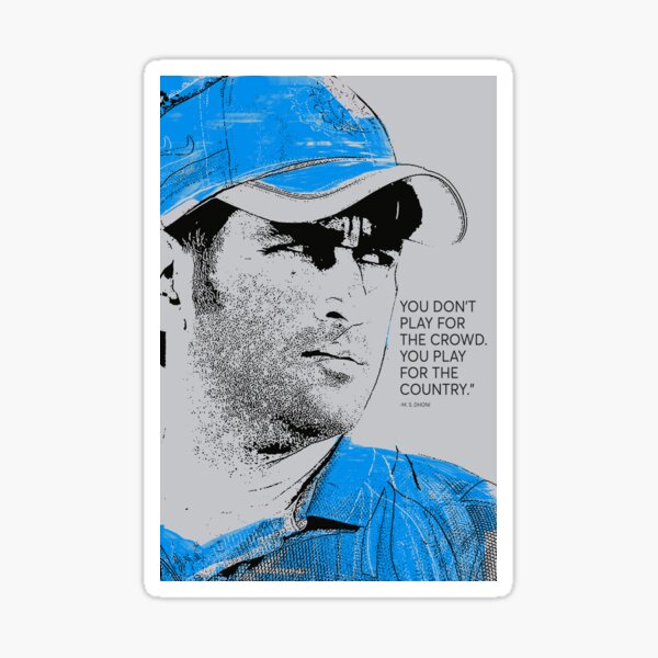 "Dhoni multicolor trendy art" Sticker by Bloomtheroom | Redbubble