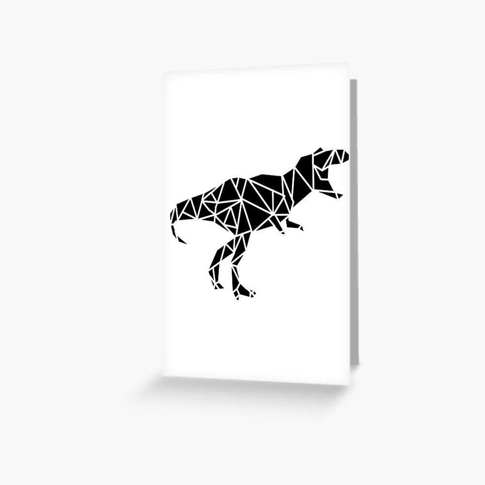 "Geometric T-Rex" Greeting Card for Sale by chrissygarvey | Redbubble