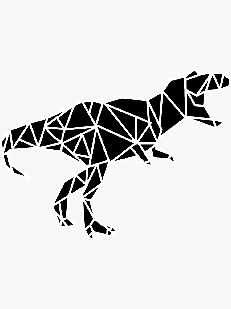 "Geometric T-Rex" Sticker by chrissygarvey | Redbubble
