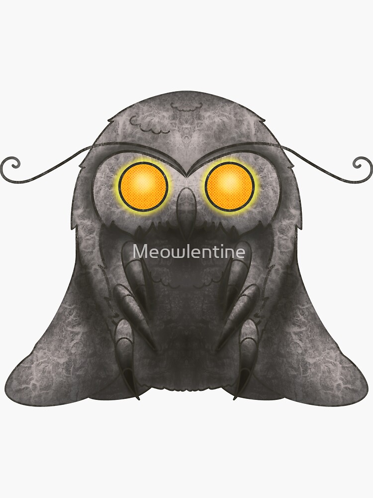 "The Wariest of Mothmen" Sticker for Sale by Meowlentine | Redbubble