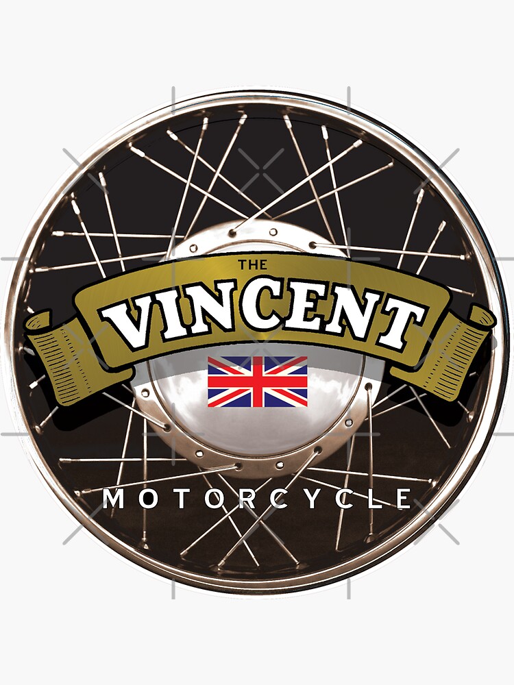 "The Vincent Motorcycle England" Sticker for Sale by Centuryvault ...