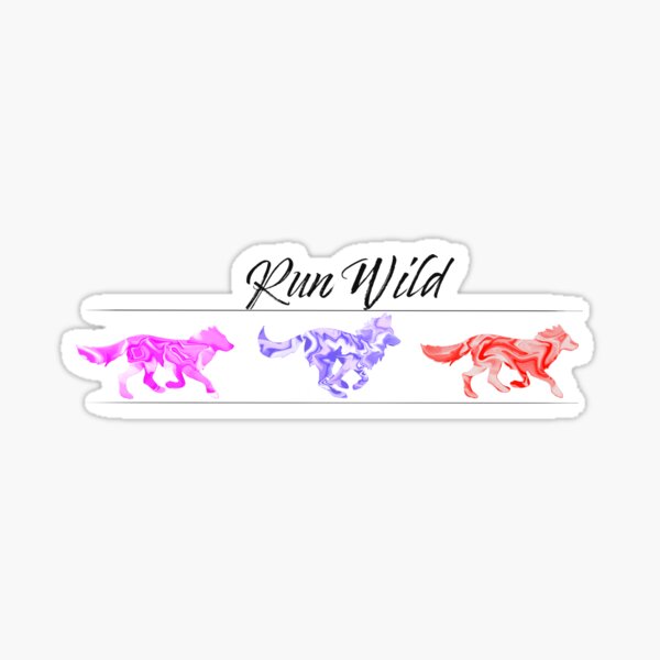 "Marble Wolves Run Wild" Sticker by TennysonDoodles | Redbubble