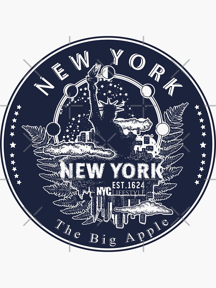 "New York. The big apple" Sticker by intueri | Redbubble