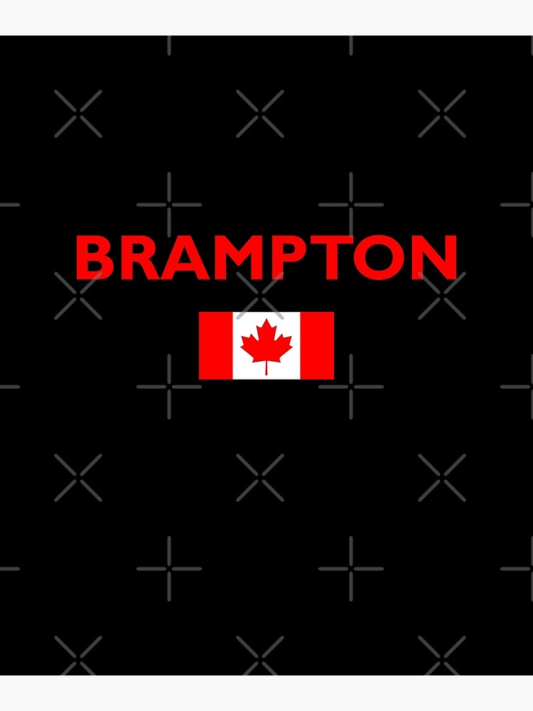"Brampton Canada Canadian Flag Dark Color" Poster for Sale by ...