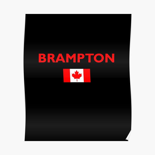 "Brampton Canada Canadian Flag Dark Color" Poster for Sale by ...