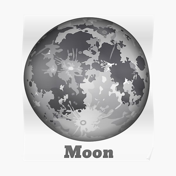 "Moon Drawing" Poster for Sale by videogamegenius | Redbubble