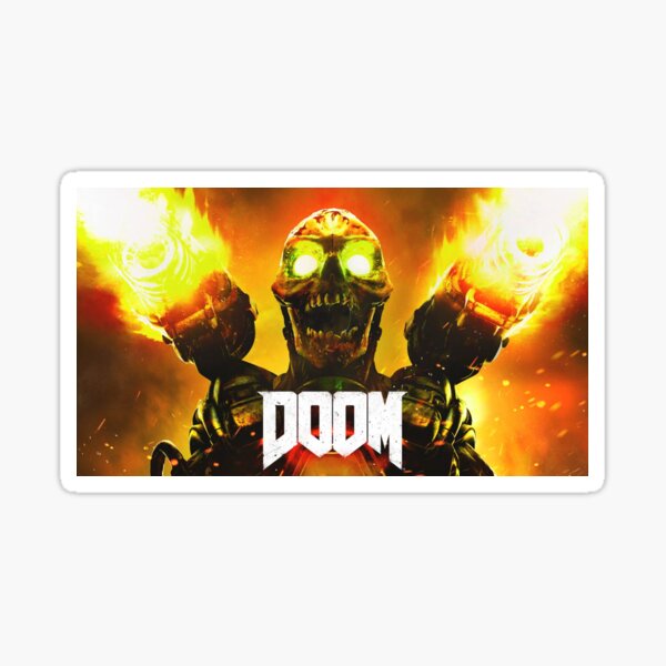 "doom loading screen" Sticker by basicbitchhere | Redbubble
