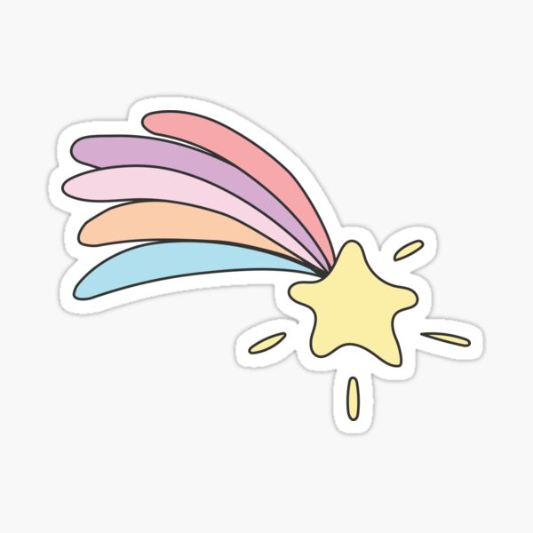 "shooting star" Sticker by thetypographer | Redbubble