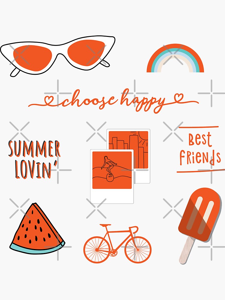 "Orange Sticker Pack" Sticker by The-Goods | Redbubble