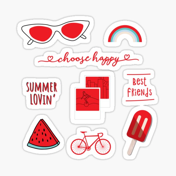 "Red Sticker Pack" Sticker for Sale by The-Goods | Redbubble