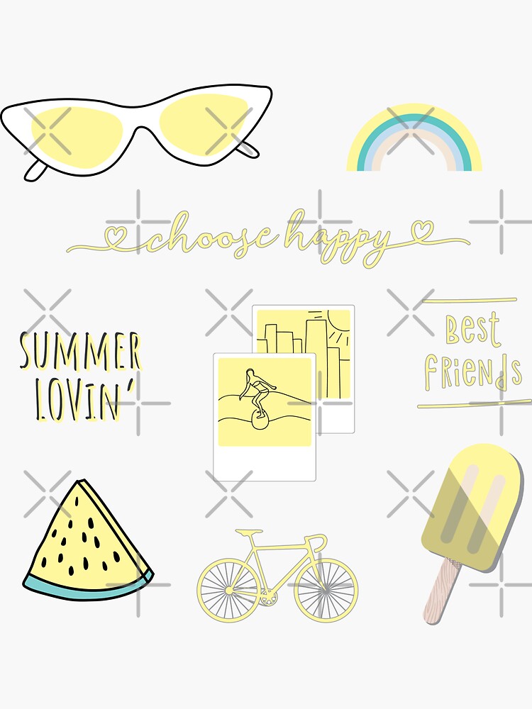 "Light Yellow Sticker Pack" Sticker for Sale by The-Goods | Redbubble