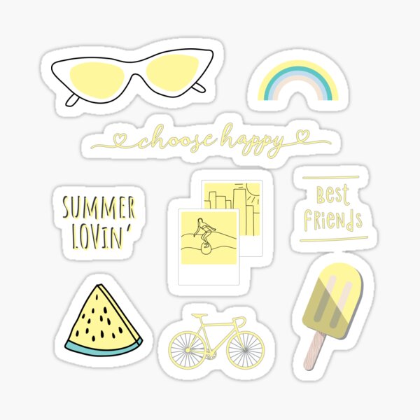 "Light Yellow Sticker Pack" Sticker for Sale by The-Goods | Redbubble